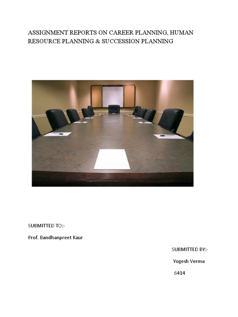 Career and HR Planning Assignment Report | PDF | Career & Growth