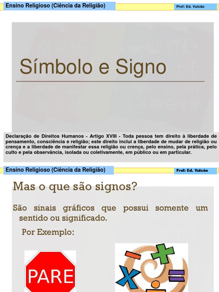 Aula Sobre Simbolos (Slide) | PDF