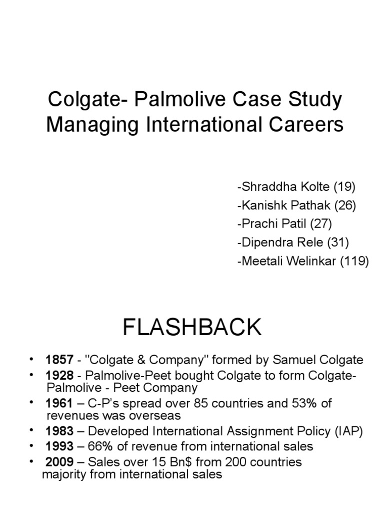 Colgate-Palmolive Case Study Managing International Careers | PDF | Employment | Business