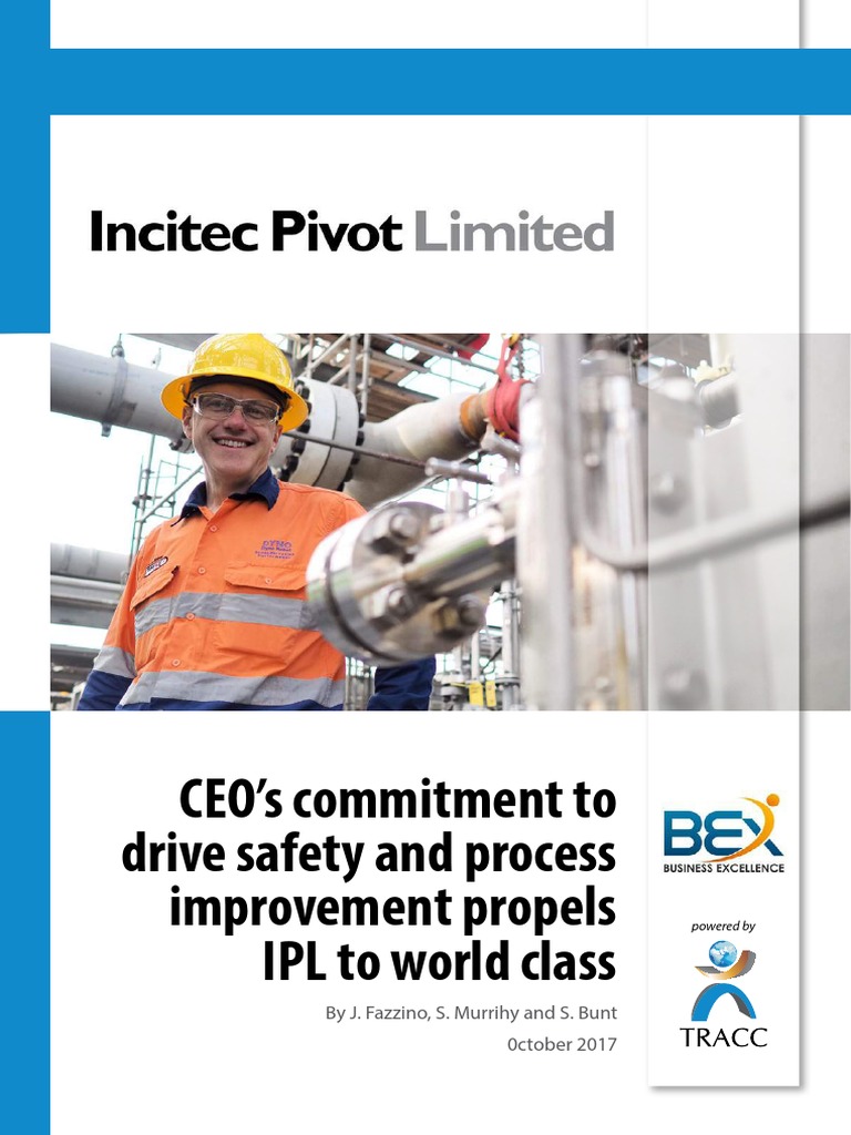 CEOs Commitment To Process Improvement Propels IPL To World Class TRACC ...