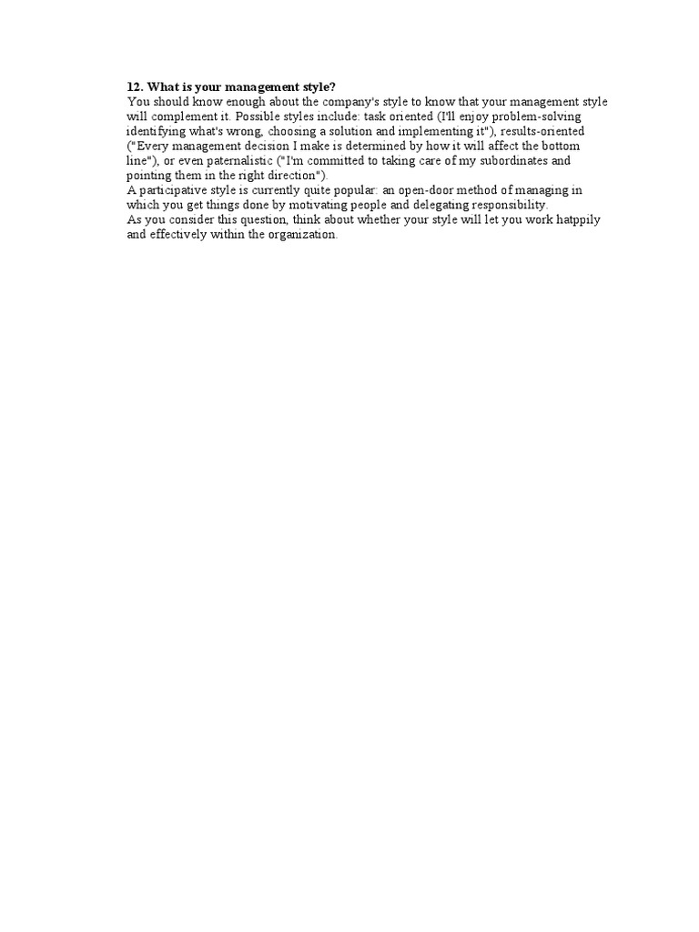 Understanding Your Management Style | PDF
