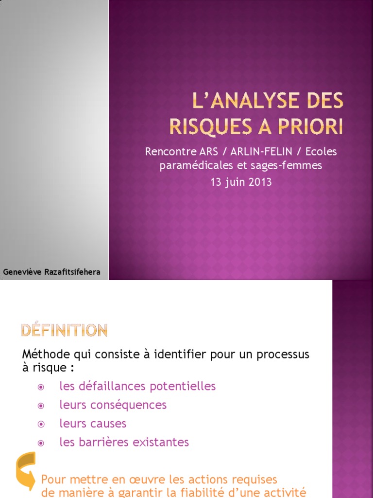 4 Ex Analyse Risque A Priori GR | Download Free PDF | Risque | Gestion ...