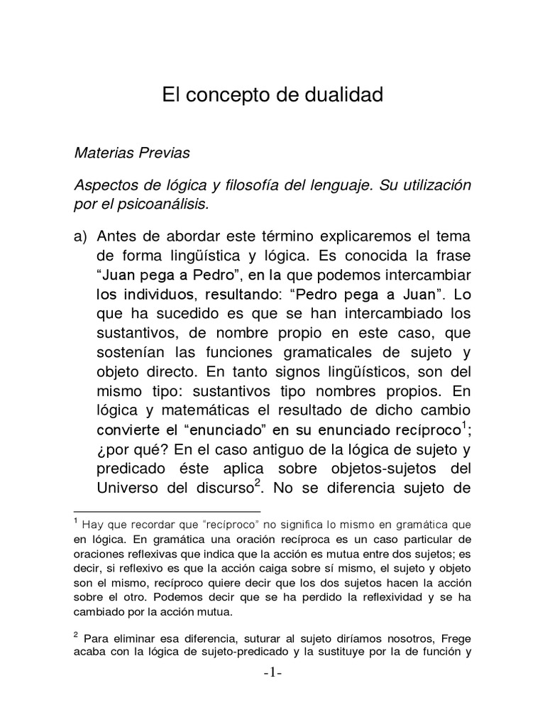 El Concepto de Dualidad Primera Parte | PDF | Geometría | Asunto ...