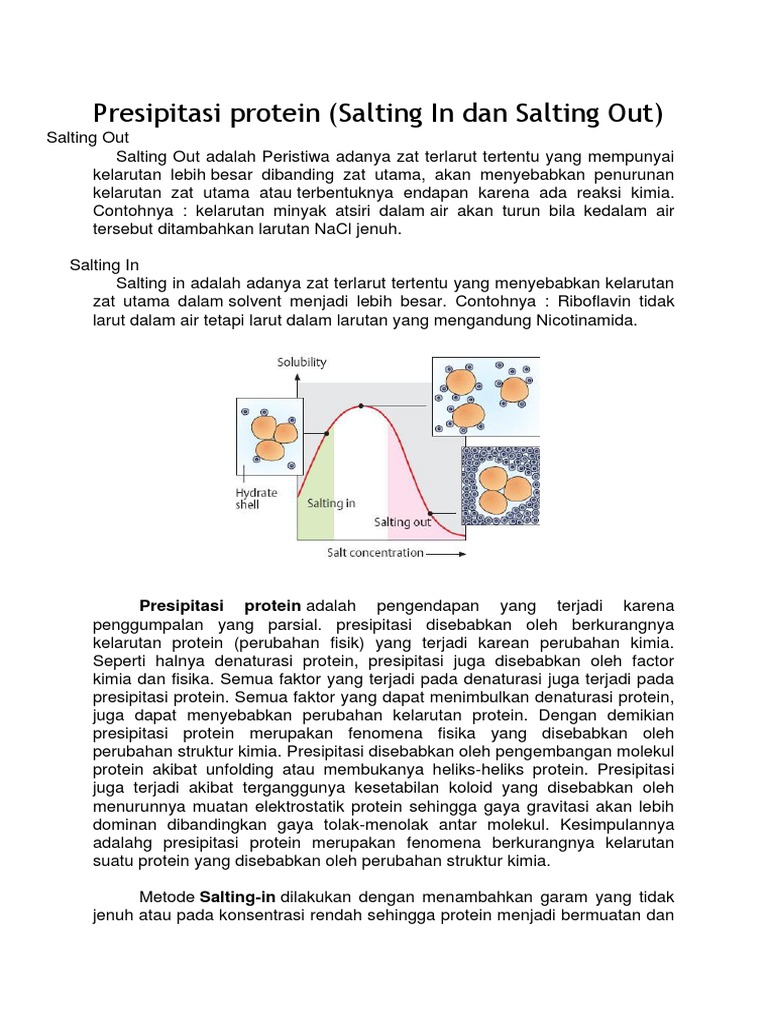 Salting In dan Salting Out Protein | PDF