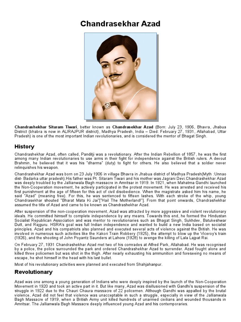 Original Photos Of Chandrashekhar Azad