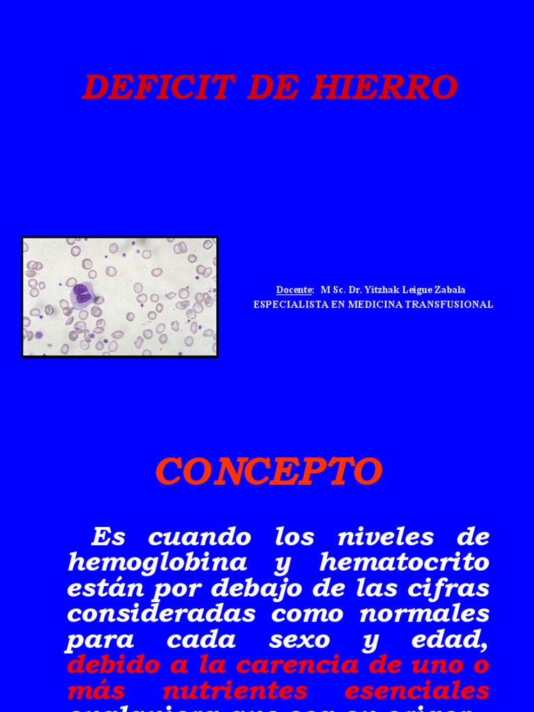 Anemia Por Deficit de Hierro | PDF | Especialidades Medicas ...