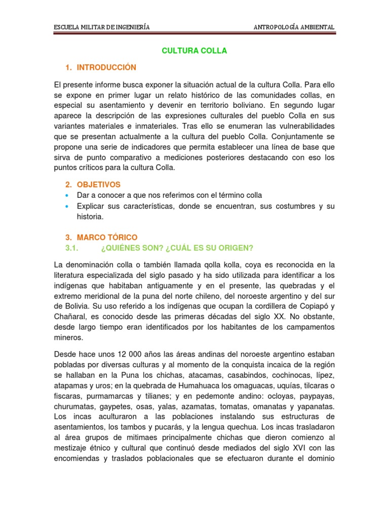 Los Collas | PDF | Imperio Inca | Personas