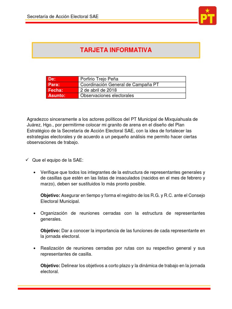 Formato De Tarjetas Informativas