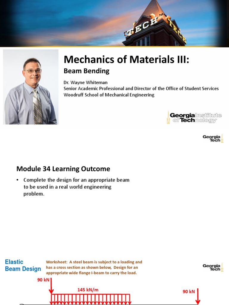Mechanics of Materials III:: Beam Bending | PDF | Bending | Beam ...