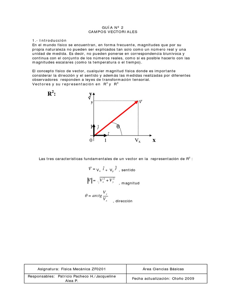 LAB 2 Campo Vectorial | PDF | Vector Euclidiano | Álgebra lineal