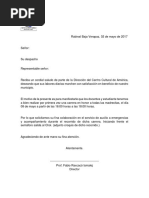 Carta para Solicitar de Inspección Bomberos | PDF
