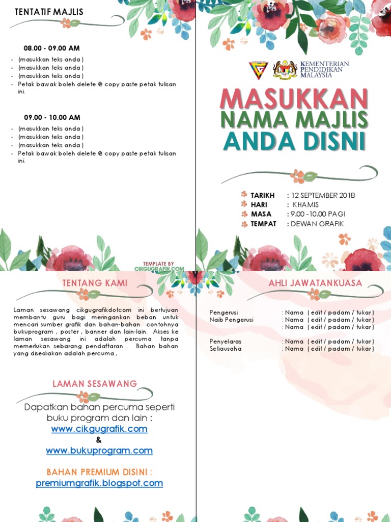 Buku Program Tema Floral | PDF