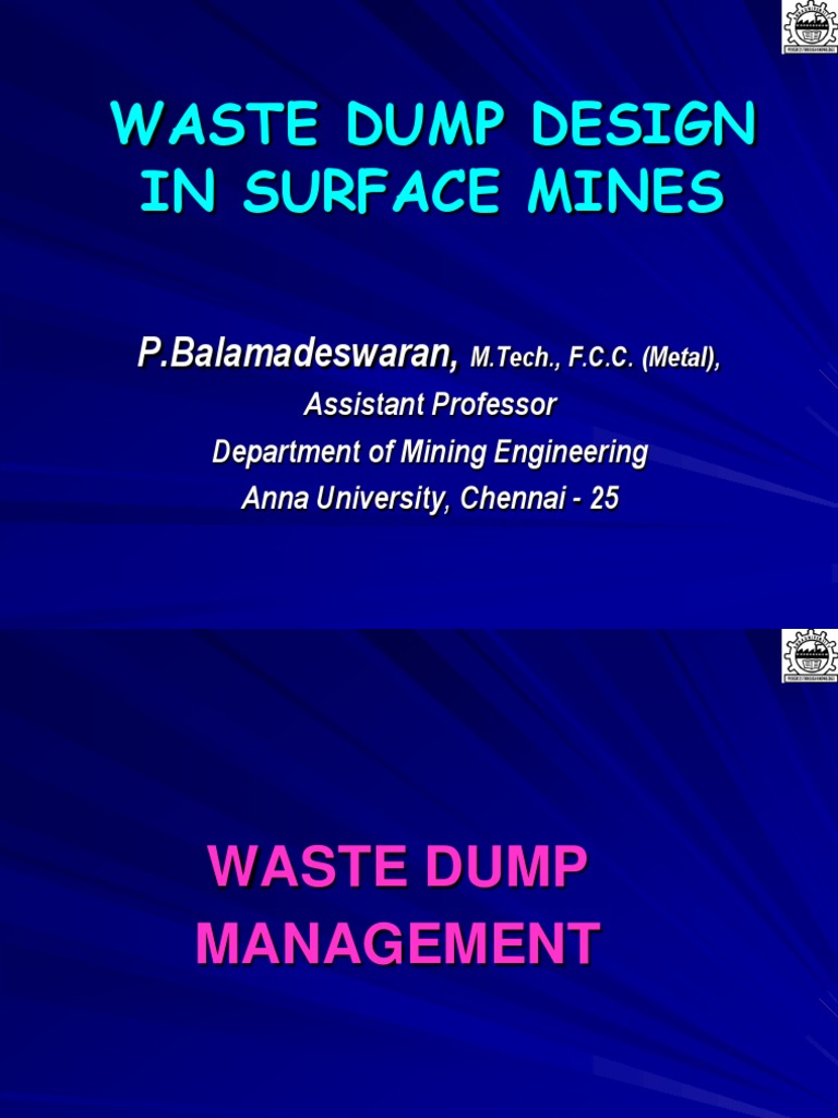 Waste Dump Design 2016 06 19 06 23 16 UTC | PDF | Landfill | Friction
