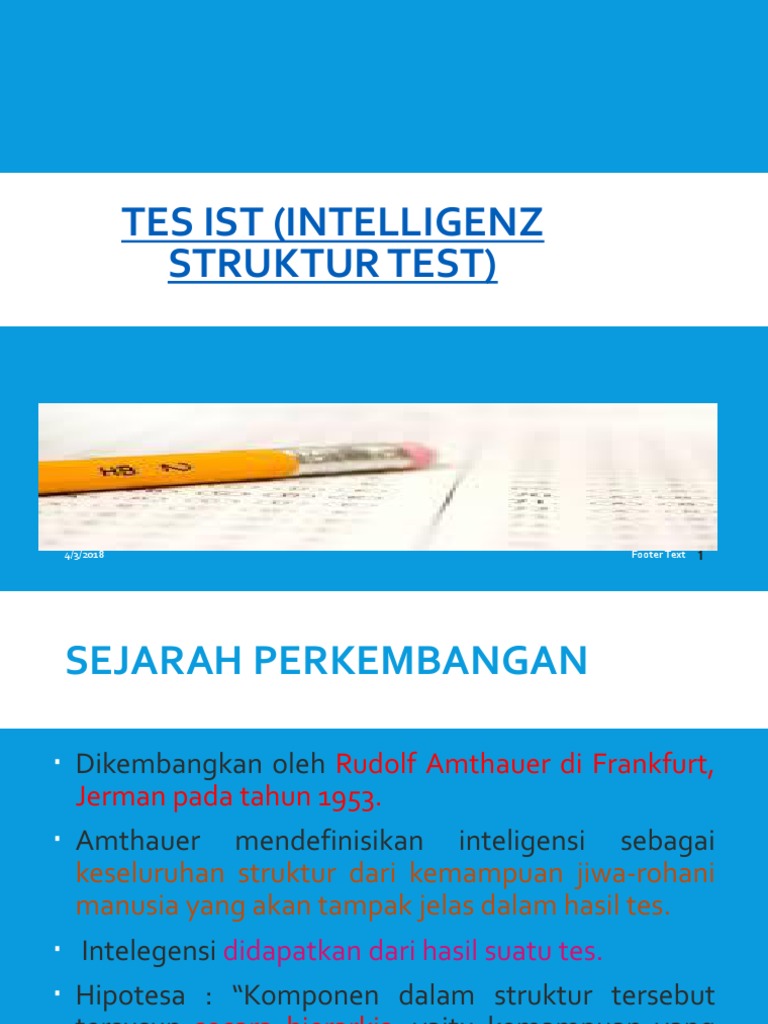 Tes IST (Intelligenz Struktur Test) | PDF | Karier & Perkembangan