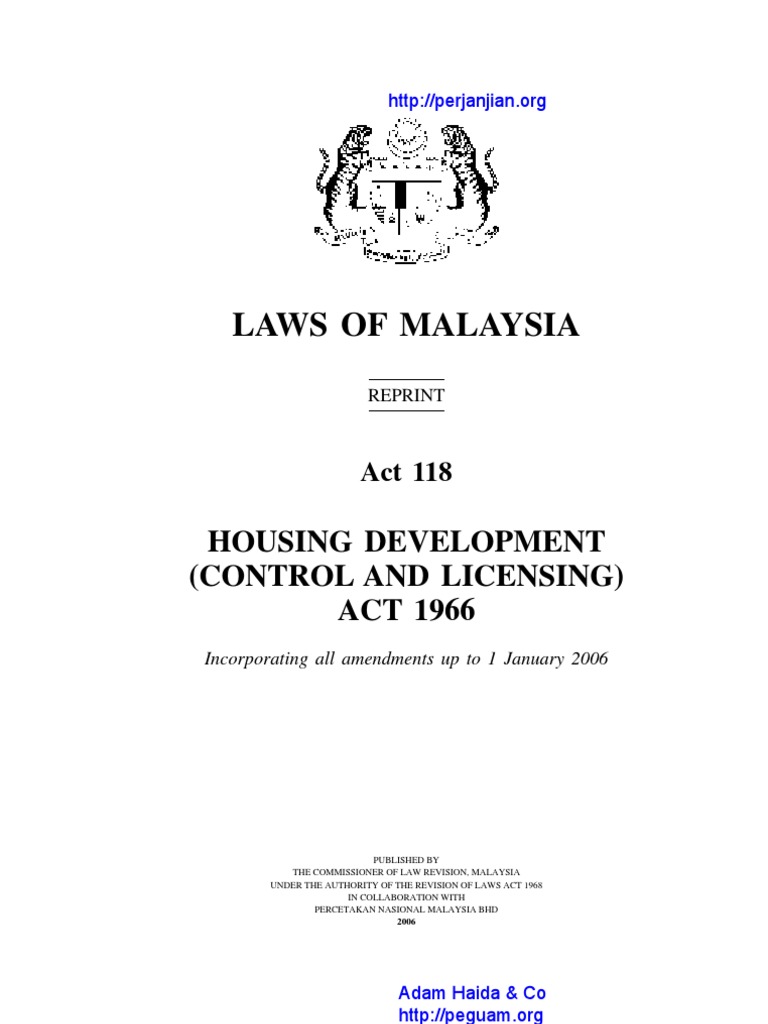Housing Development Act 1966 Overview | PDF | Search And Seizure | License