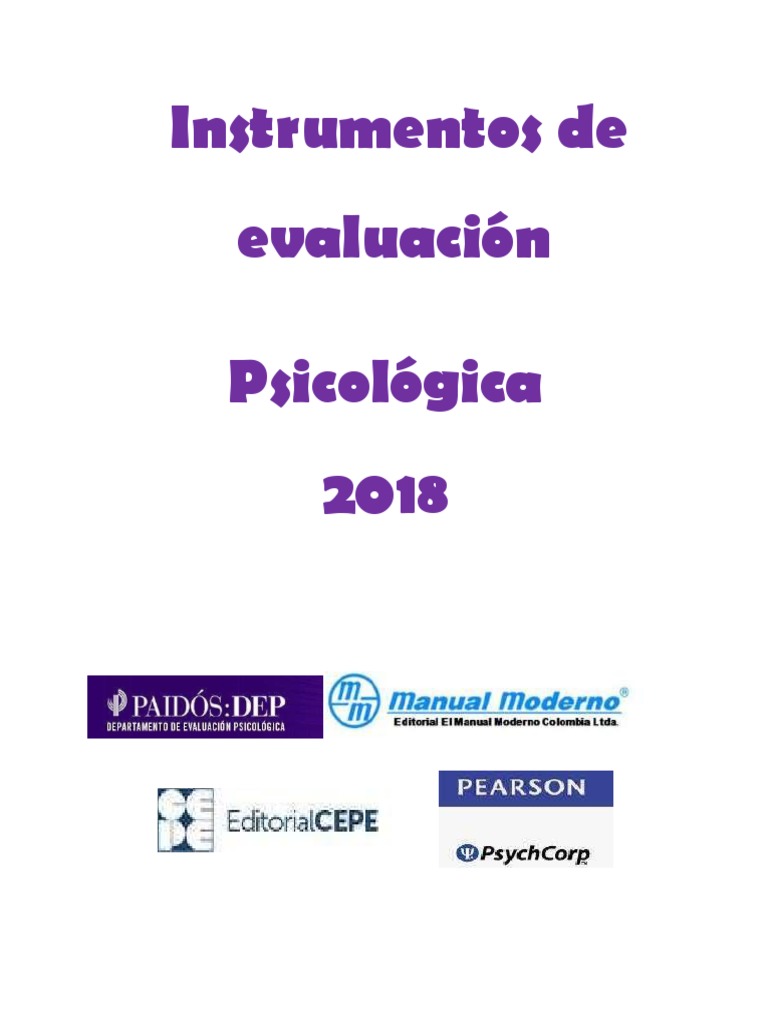 Instrumentos De Evaluacion Psicologica – TNHN