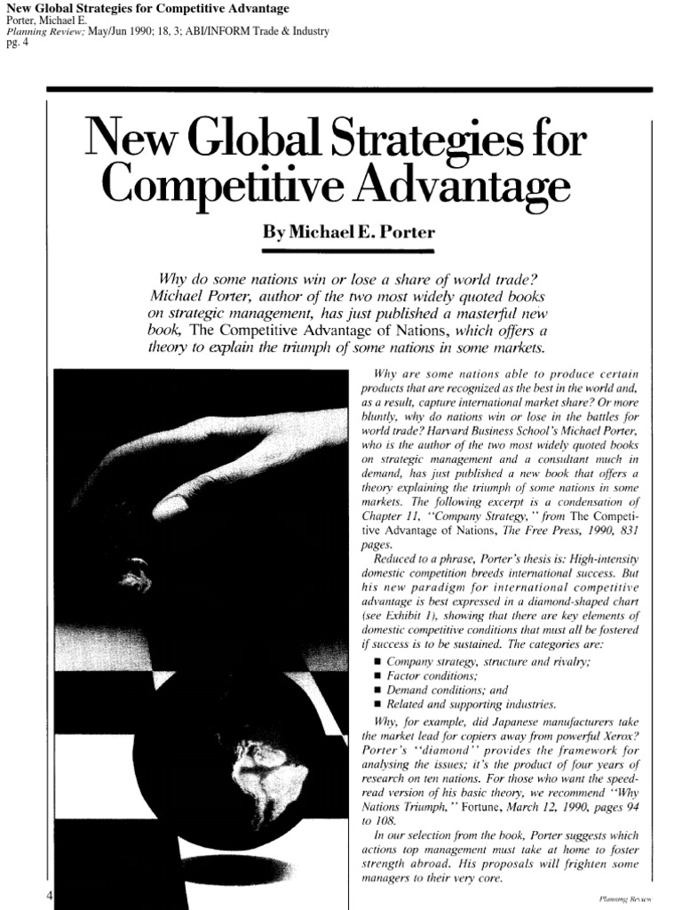 Michael Porter New Global Strategies For Competitive Advantage | PDF