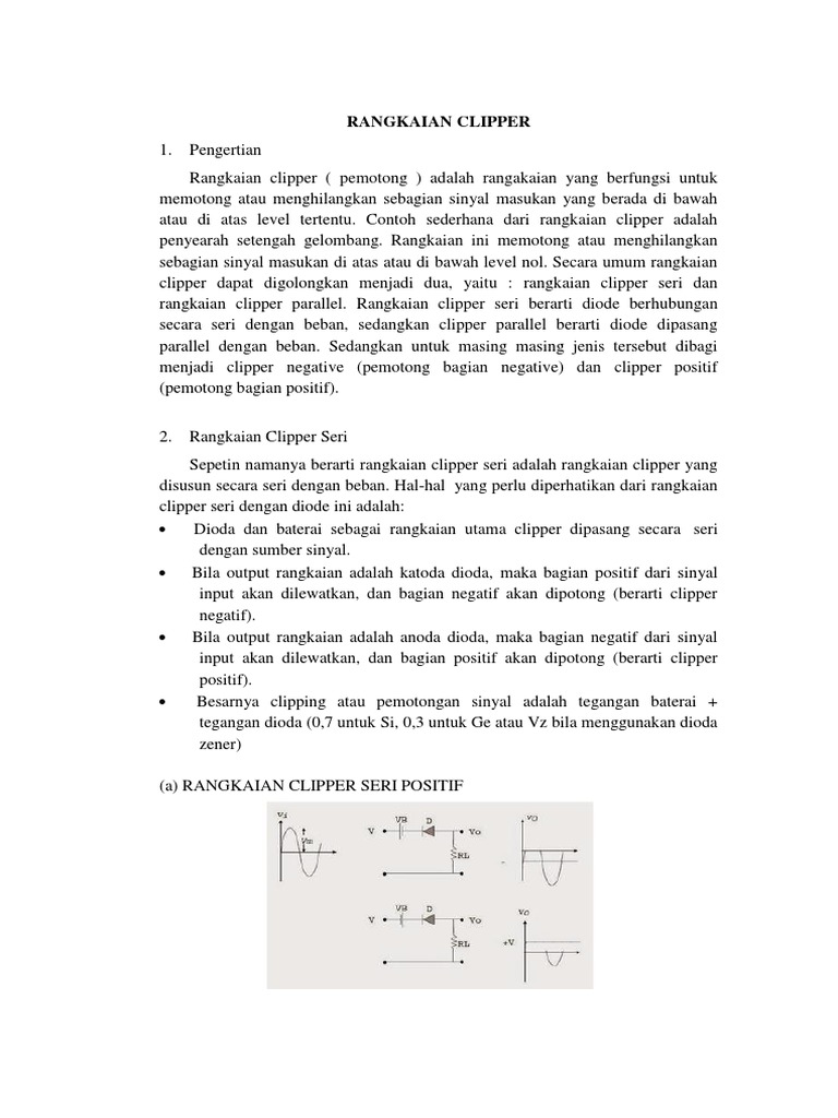 Rangkaian Clipper | PDF | Metode & Bahan Ajar | Sains & Matematika