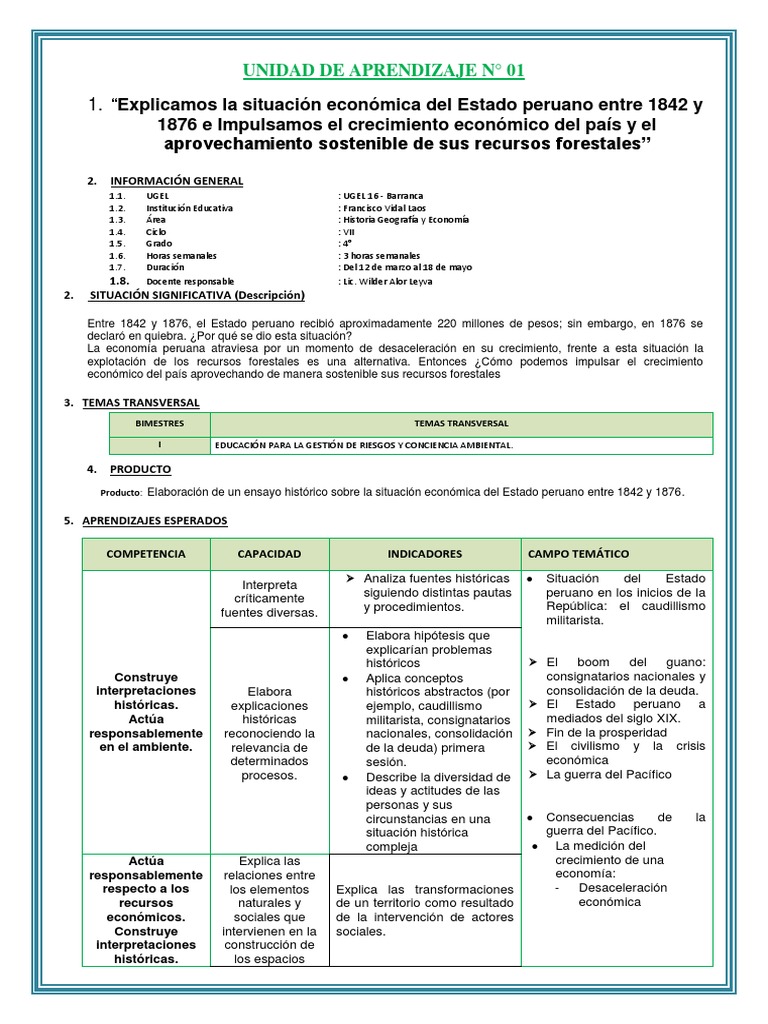 Modelo de Unidad de Aprendizaje I - 2018 | Ciencias económicas | Crecimiento económico
