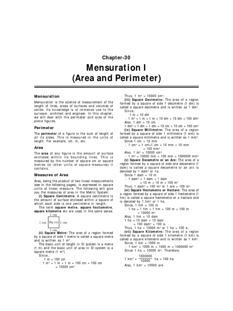 AREA and PERIMETER For SSC EXAMS (WWW - Freeupscmaterials.wordpress ...