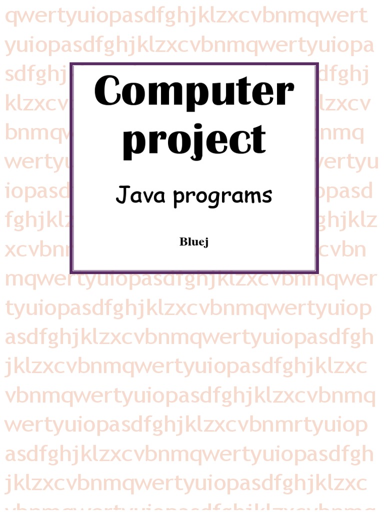 Computer Project | PDF | Computers