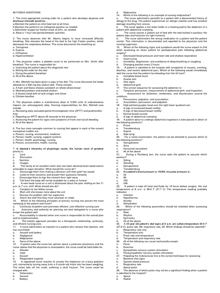 NCLEX Test Questions With Rationale | PDF | Breathing | Heart