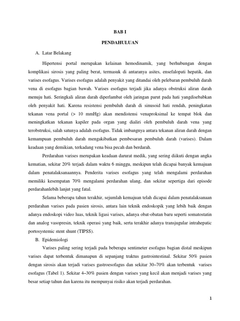 Asuhan Keperawatan Pada Pasien Dengan Varises Esofagus | PDF