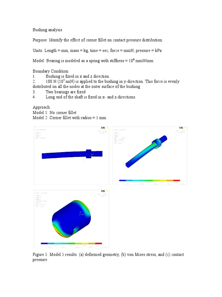 Bushing FEA Analysis | PDF | Pressure | Stress (Mechanics)