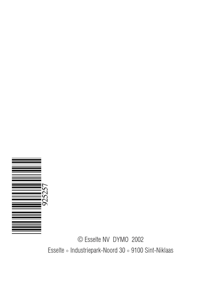 Dymo Letratag XR Instruction Manual 119746 | PDF | Text | Writing
