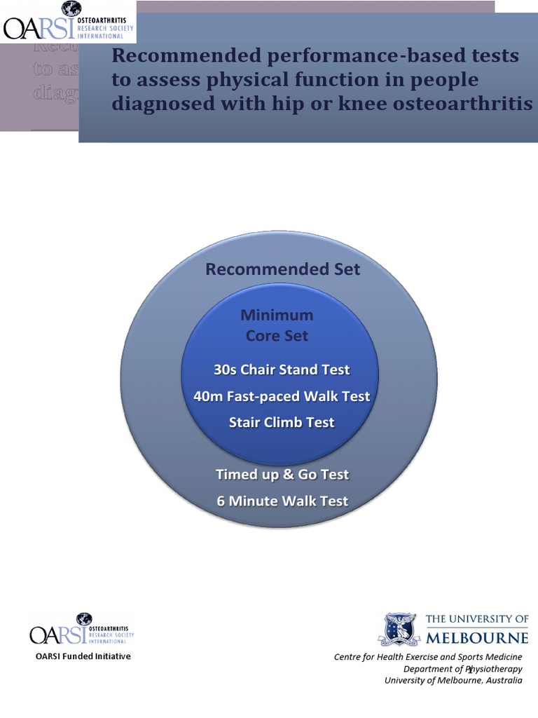 Recommended Tests for Osteoarthritis | PDF | Chair | Osteoarthritis