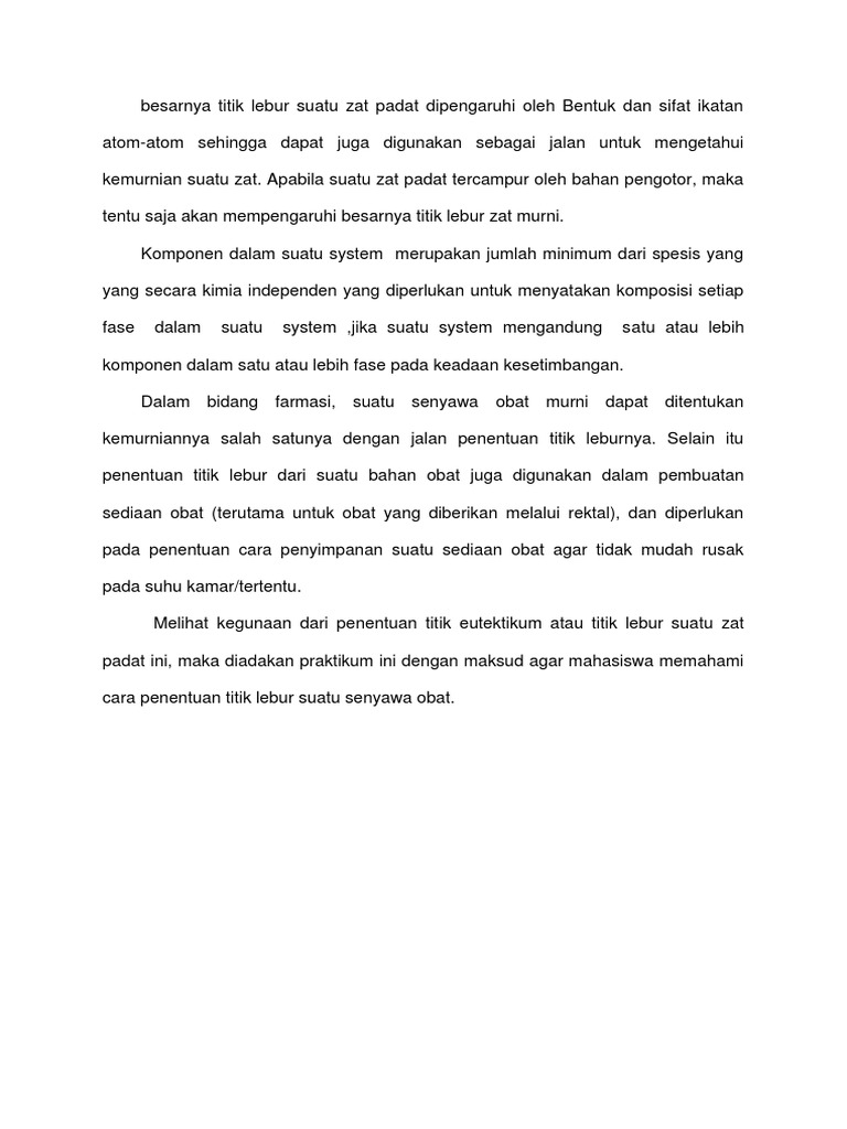 Besarnya Titik Lebur Suatu Zat Padat Dipengaruhi Oleh Bentuk Dan Sifat ...