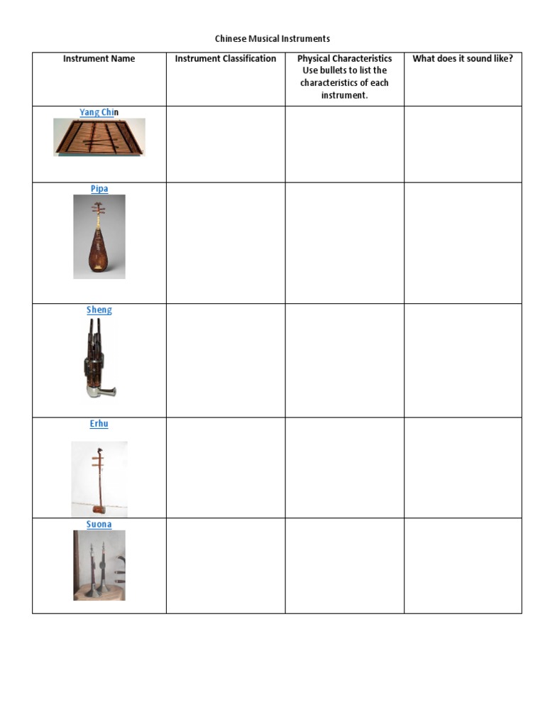 Chinese Music Instruments | PDF
