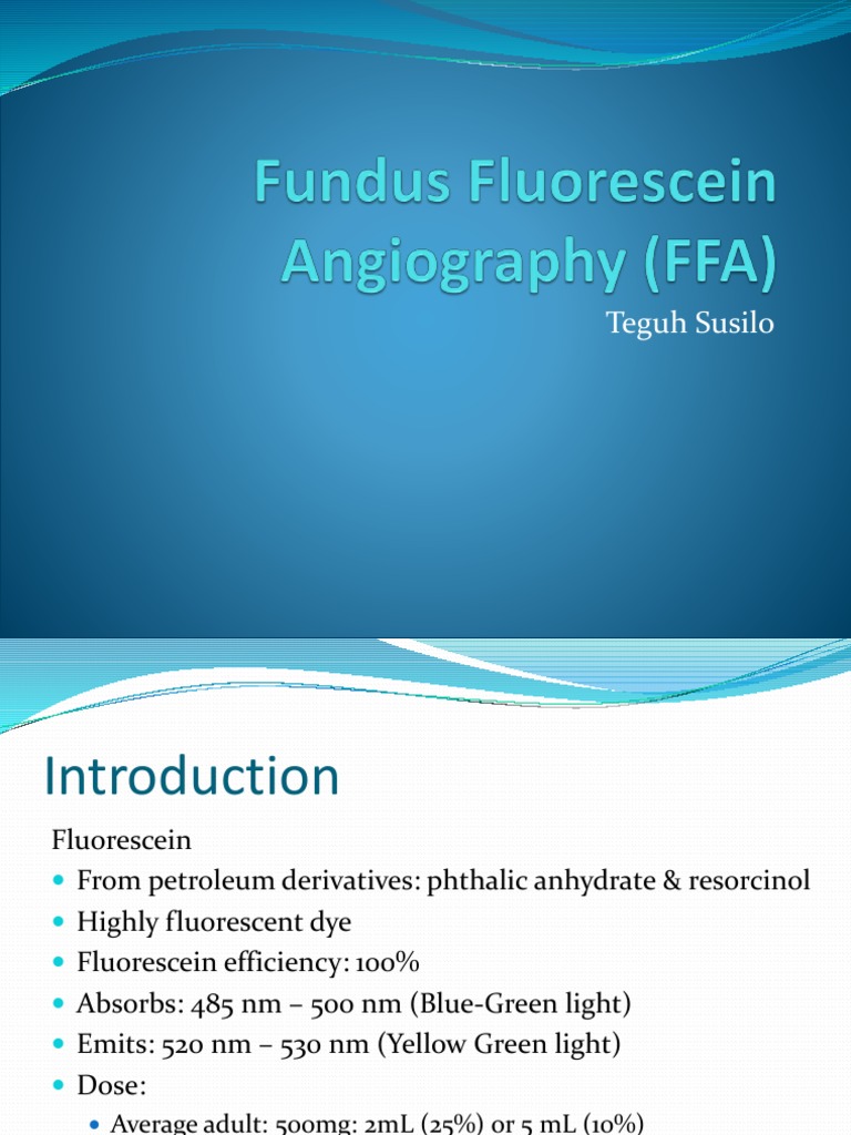 Phases of Fluorescein Angiography | PDF | Ophthalmology | Clinical Medicine