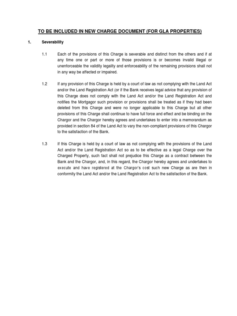 Additional Clauses For Charges | PDF | Public Law | Private Law