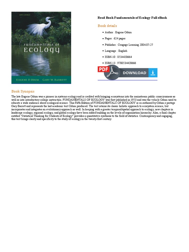 Fundamentals-of-Ecology.pdf | Biogeochemistry | E Books | Free 30-day ...