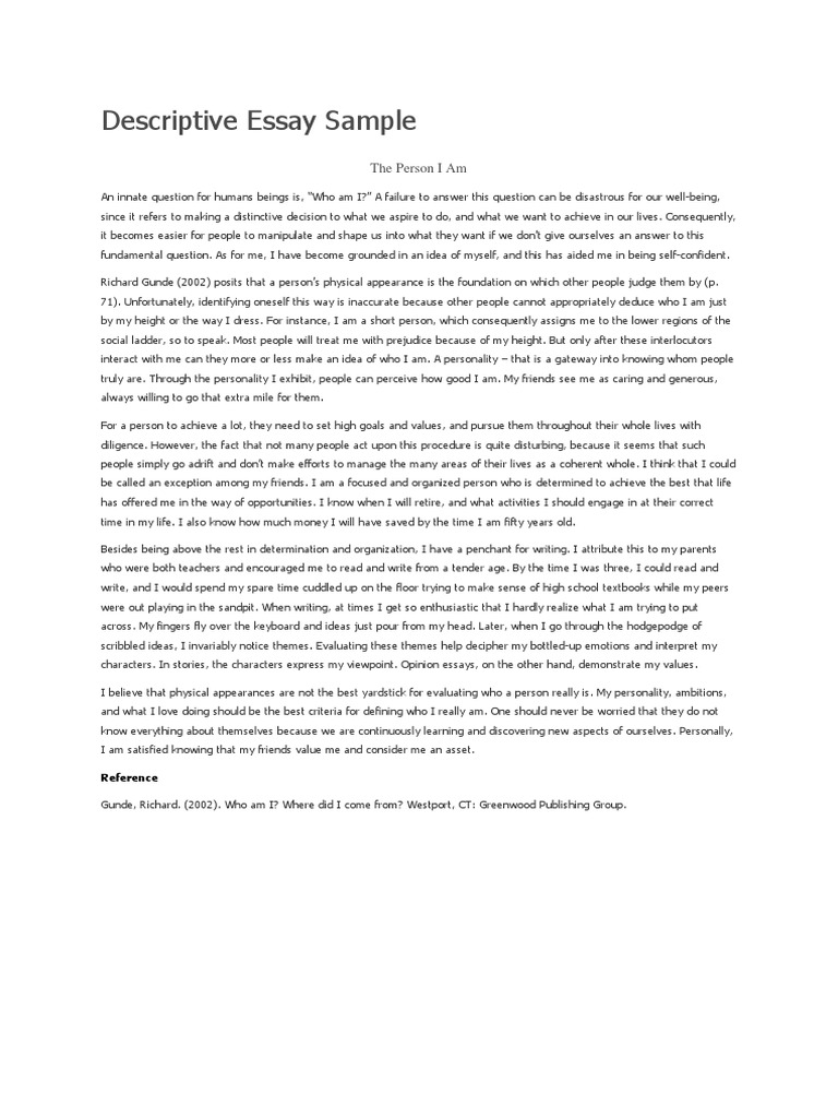 Descriptive Essay Sample | PDF | Emperor Of China | China