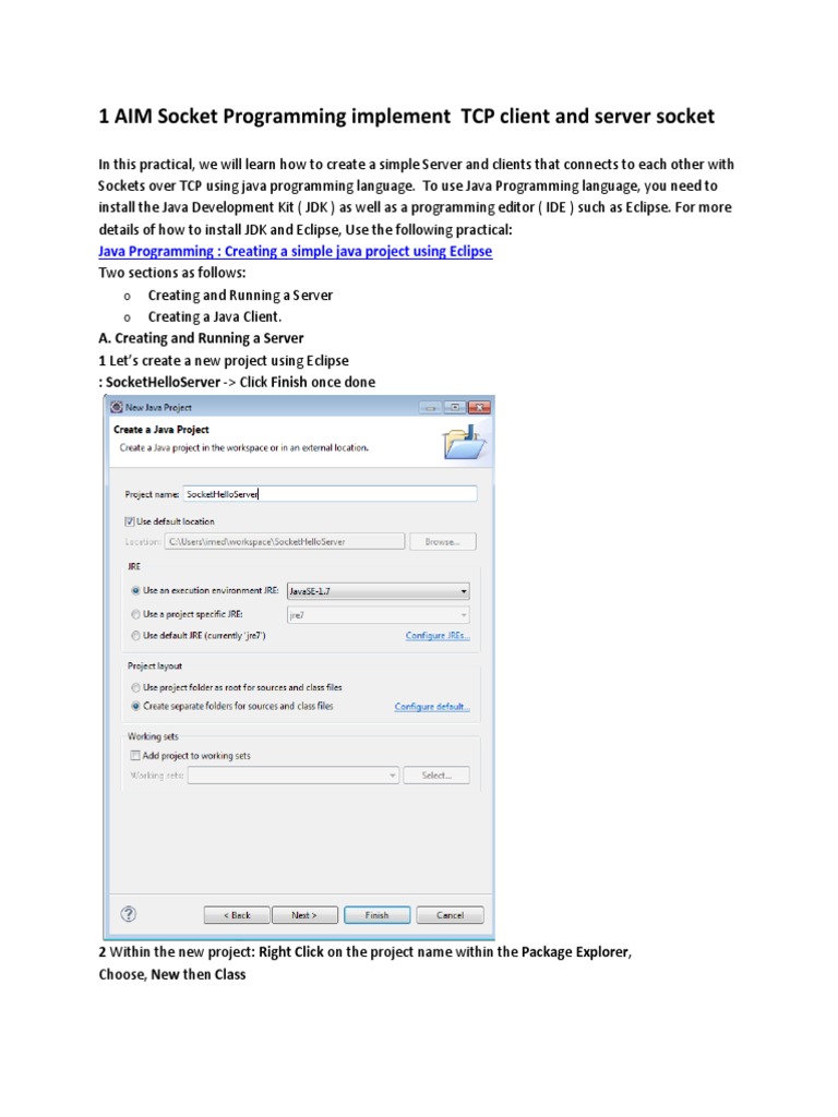 TCP Socket For Addition | PDF | Eclipse (Software) | Java (Programming Language)