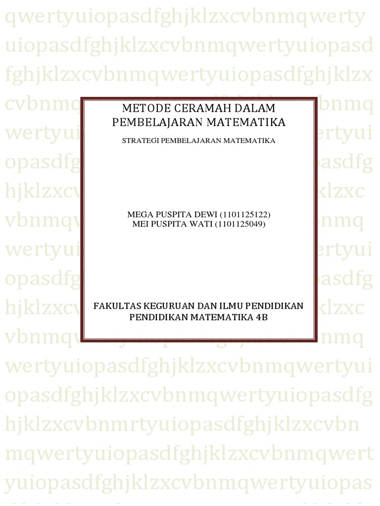Metode Ceramah dalam Pembelajaran | PDF