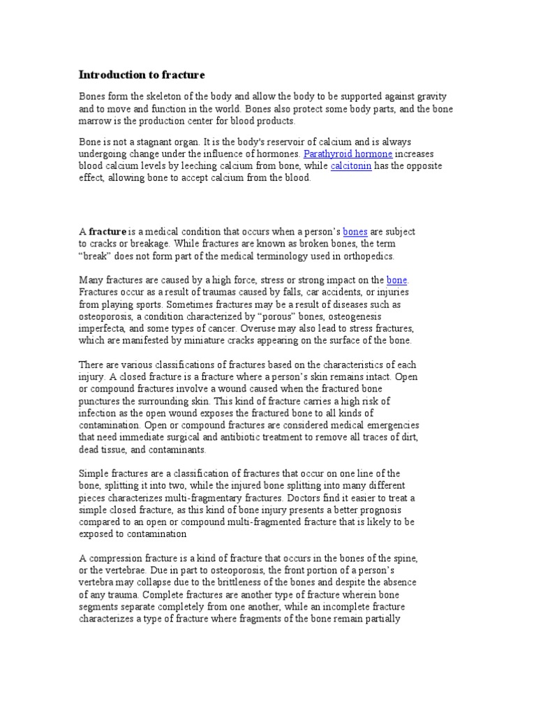 Fracture Report | PDF | Medical Specialties | Musculoskeletal System