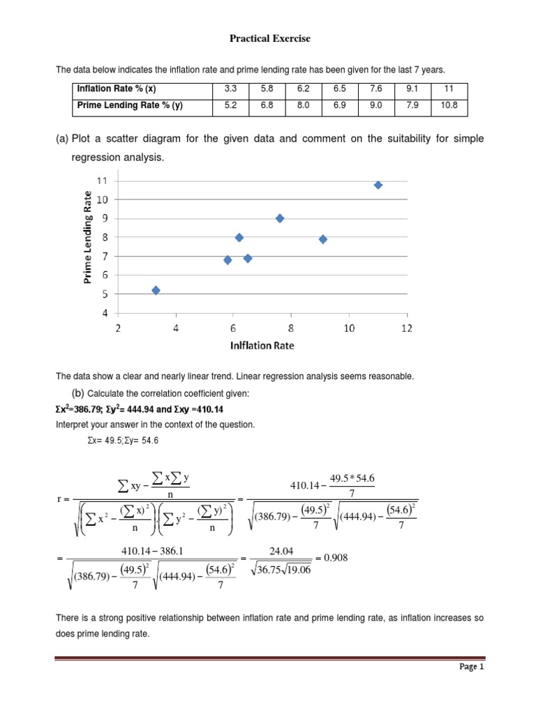 Practical Exercise 8 - Solution | PDF | Correlation And Dependence ...