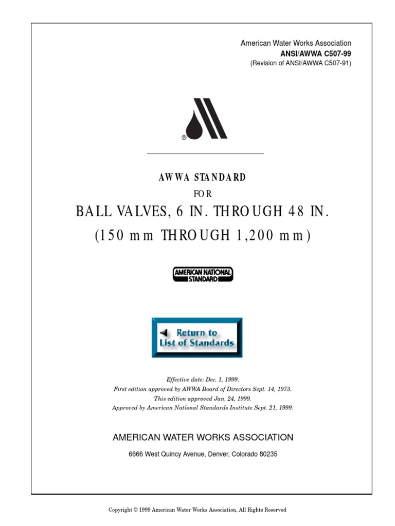 Norma Awwa C507-99 PDF | PDF