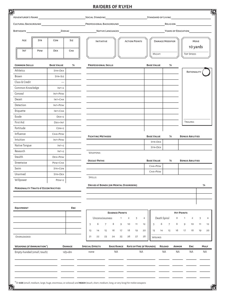 Delta Green Character Sheet Guide | PDF | Rocket Propelled Grenade