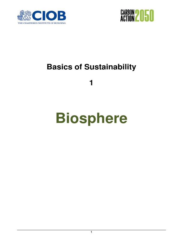 1 - Biosphere | PDF | Ecosystem | Carbon Dioxide