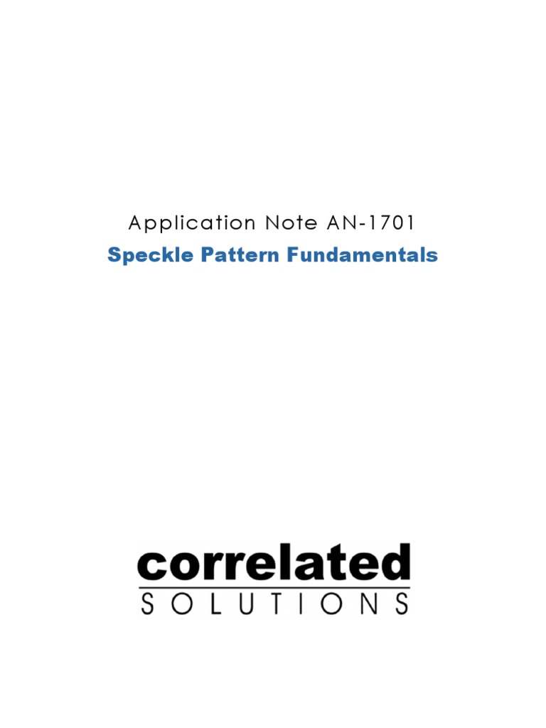 Optimal Speckle Patterns for DIC | PDF | Image Resolution | Pixel