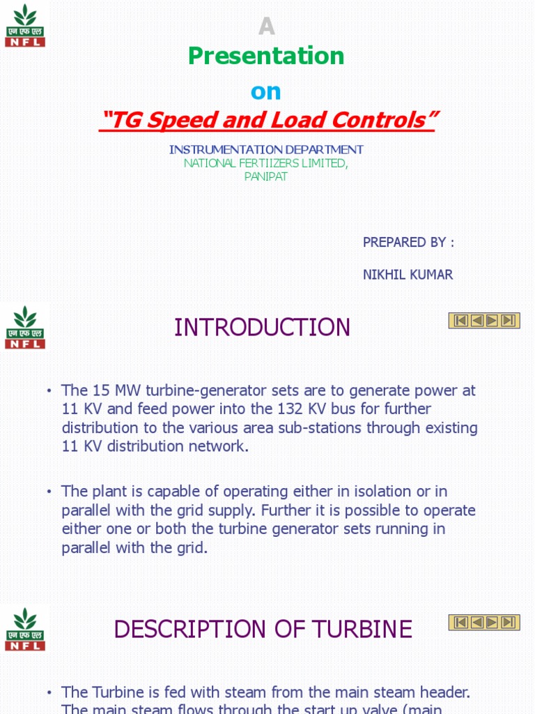 An Overview of Speed and Load Controls for Turbine Generators | PDF ...