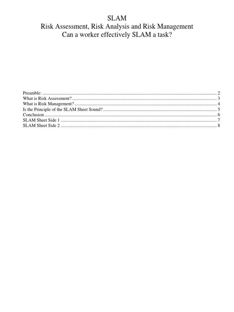 Slam | Risk | Risk Management