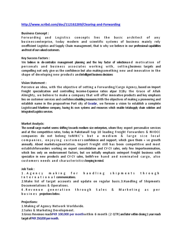 Business Concept:: Key Success Factors | Download Free PDF | Logistics ...