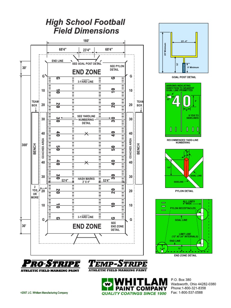 Hs Football Field | PDF | Sports Rules And Regulations | Sport Variants