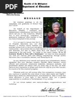DepEd Secretary's Graduation Message 2024 | PDF | Wellness