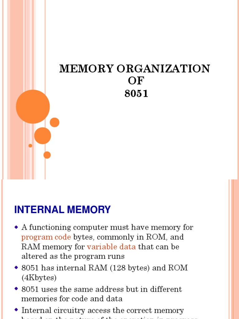 Memory Organization of 8051 | PDF | Microcontroller | Computer Data